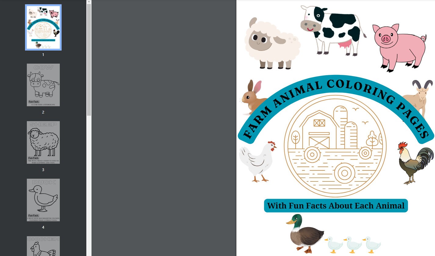 Teach Me About Farm Animals Coloring Pages With Fun Facts About Each ...