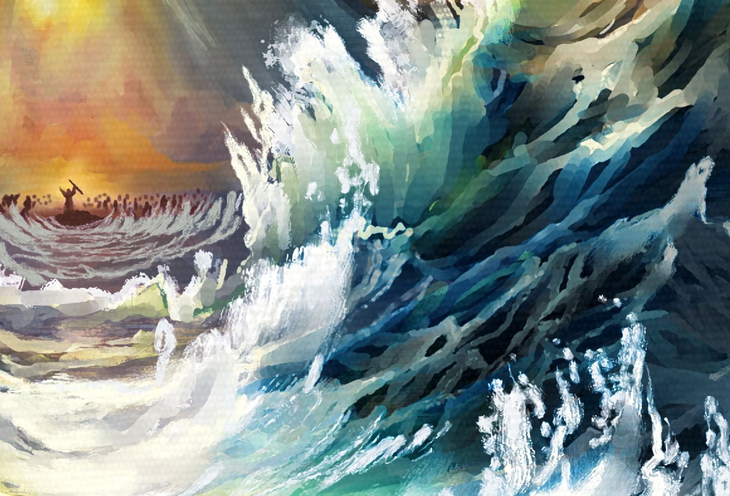 NEW the Parting of the Red Sea - Fine Art Matte Archival PRINT Exodus ...