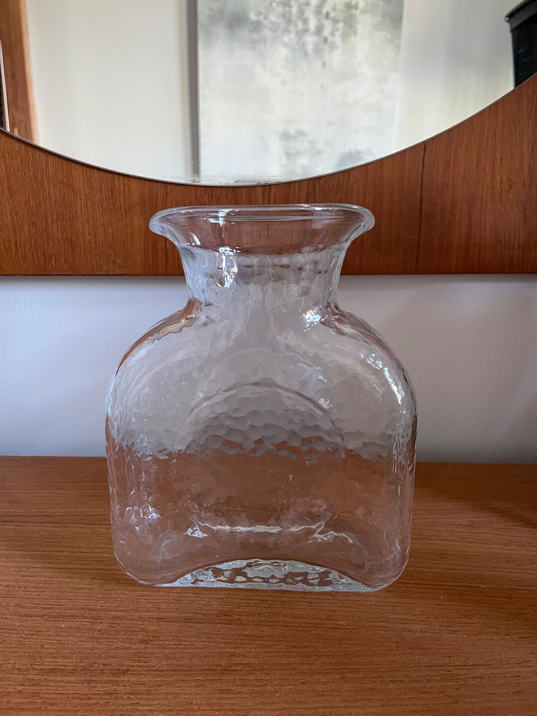 Vintage Blenko Double Spout Clear Glass Water Carafe - Etsy