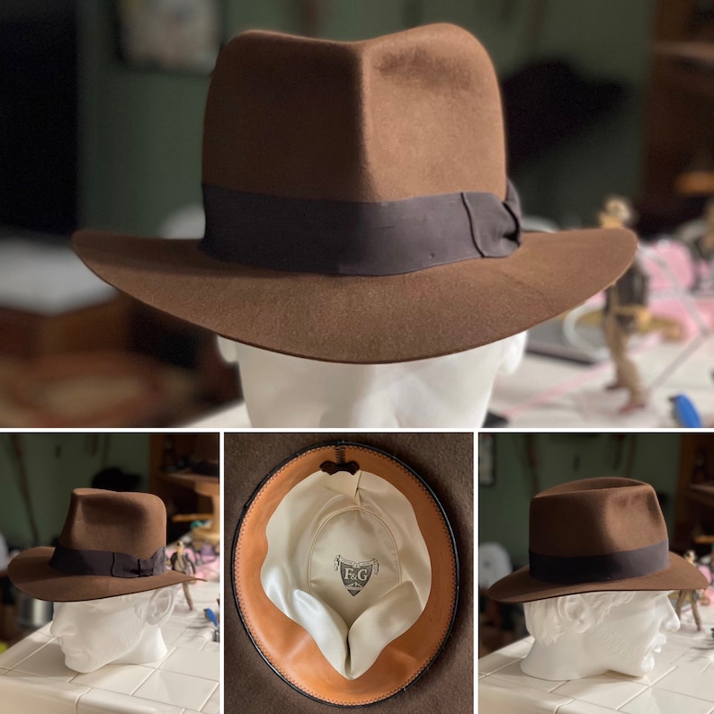 INDIANA JONES - F&G CUSTOMS Fedora Bespoke Fur Felt, Dress-weight Hat ...