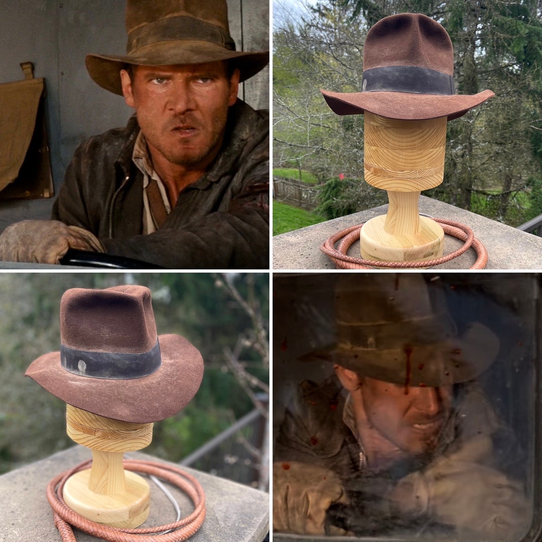 INDIANA JONES F&G CUSTOMS Screen-accurate Rabbit Felt Fedora Hat ...