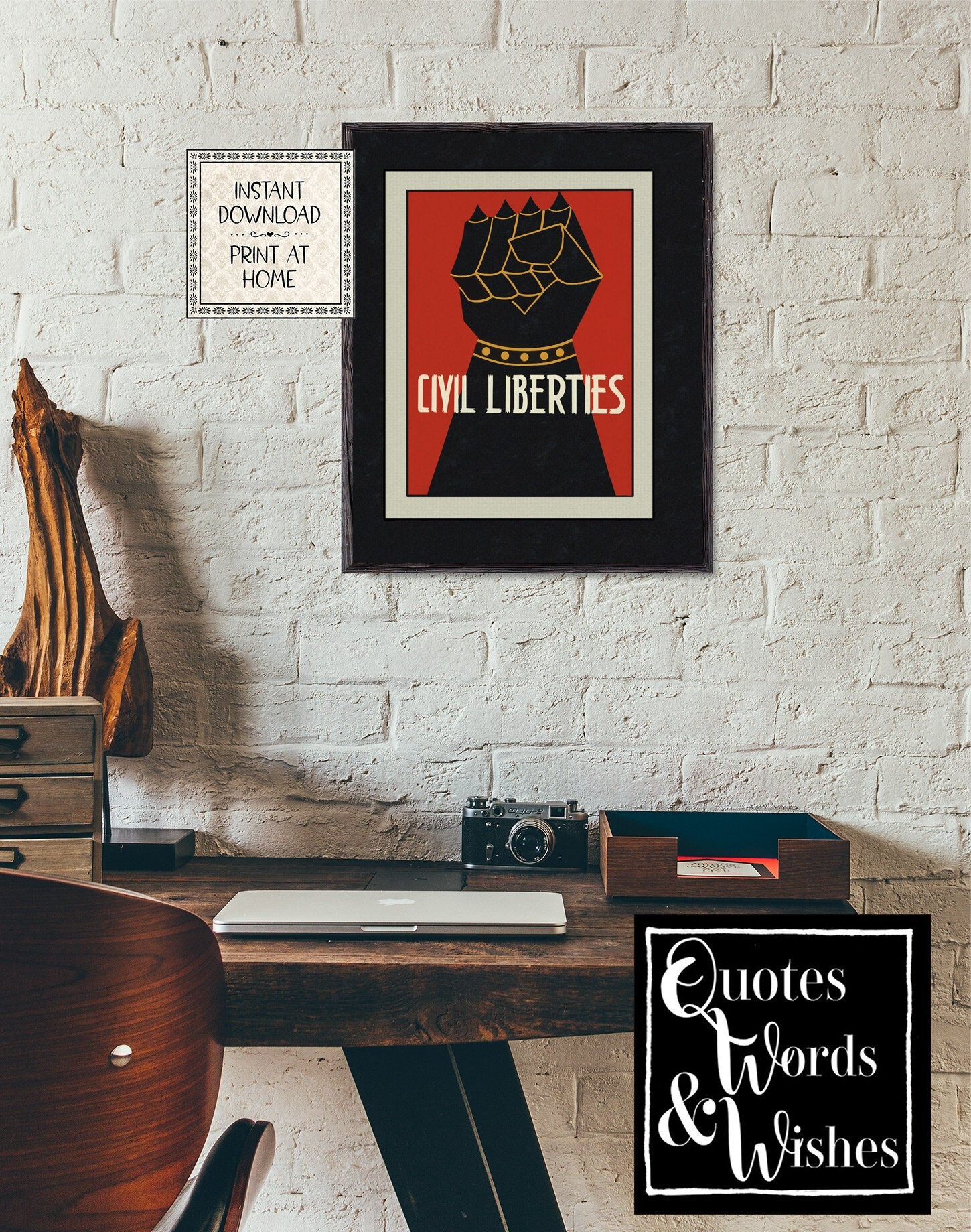 Civil Liberties Equal Rights Poster for Black Lives Matter Retro ...