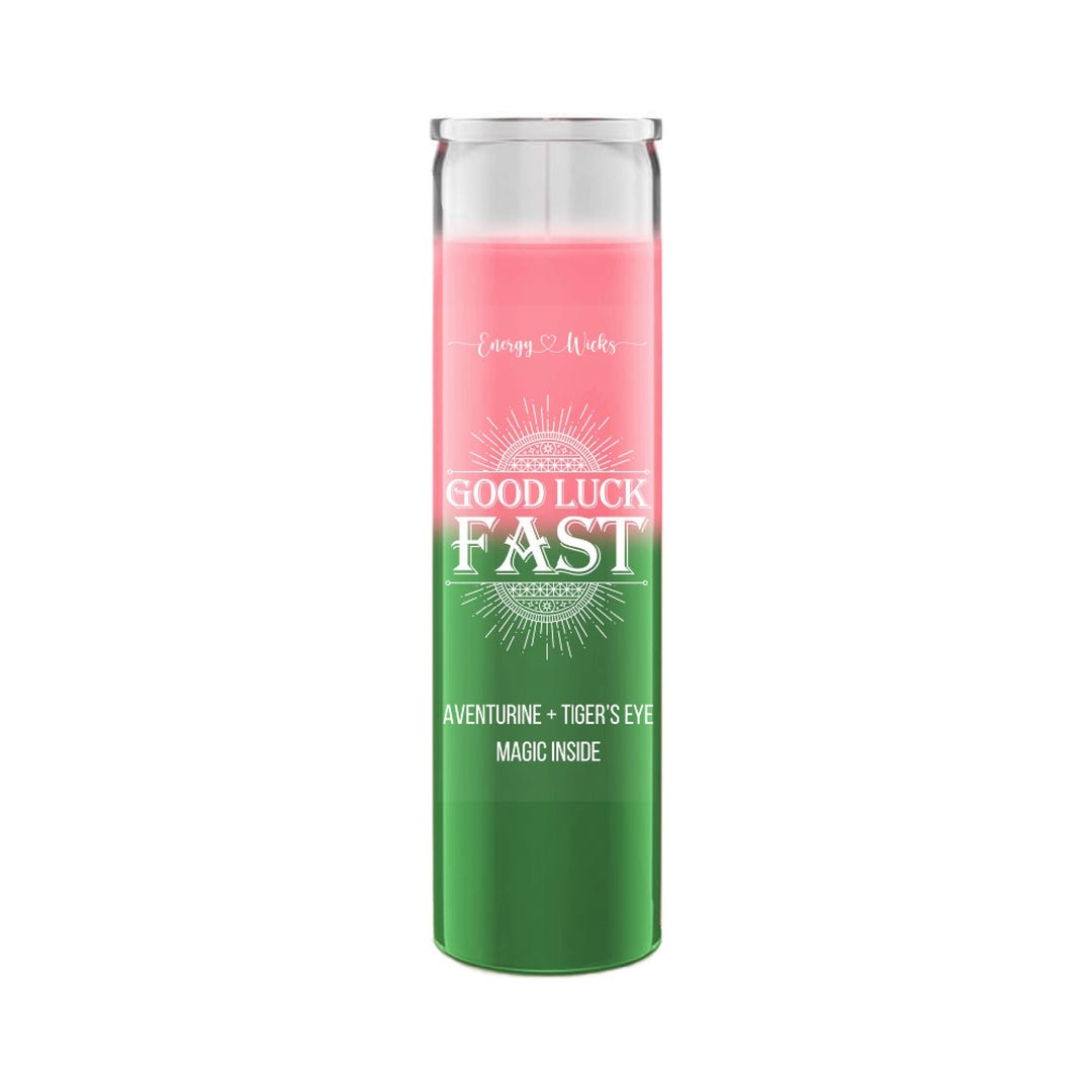 GOOD LUCK FAST Crystal Prayer Candle | 7 Day Ritual Candle | Sanctuary ...