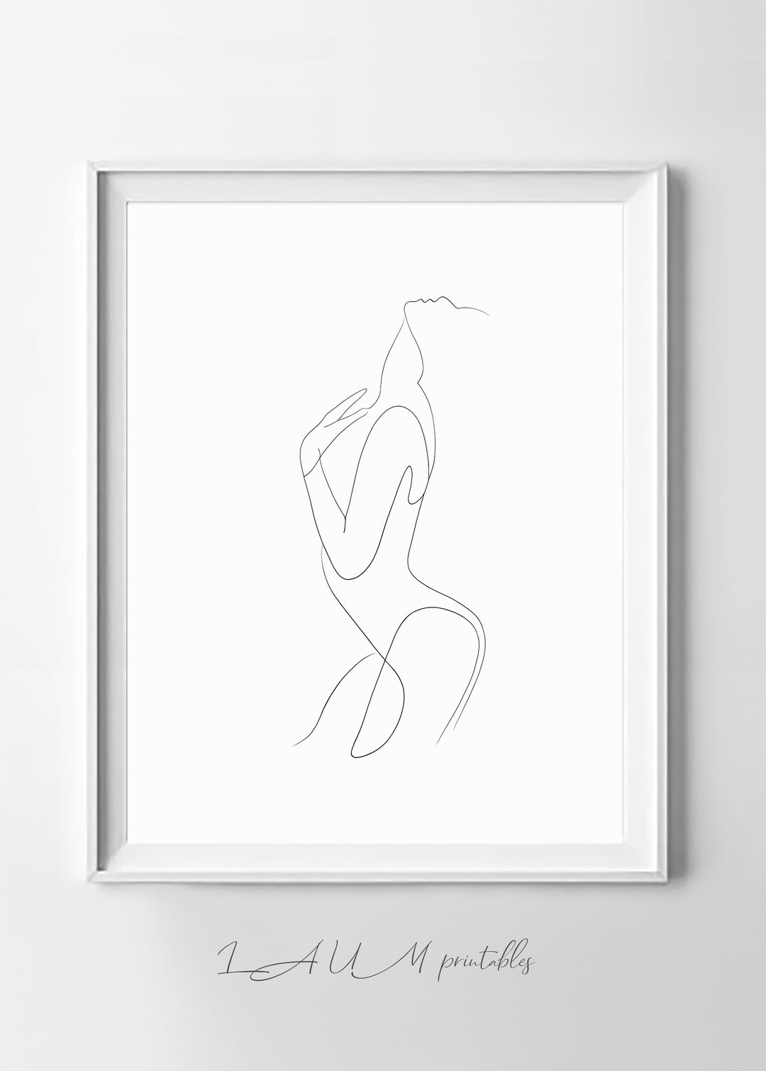 Woman's Body Silhouette Art, Printable Art - Etsy