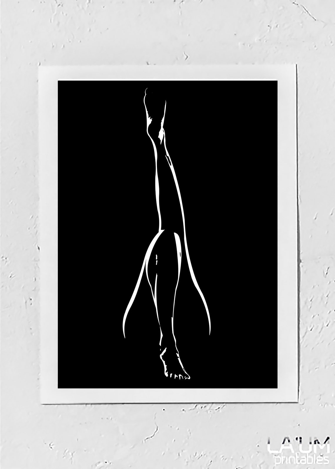 Silhouette of Woman's Legs Abstract Printable Art | Etsy