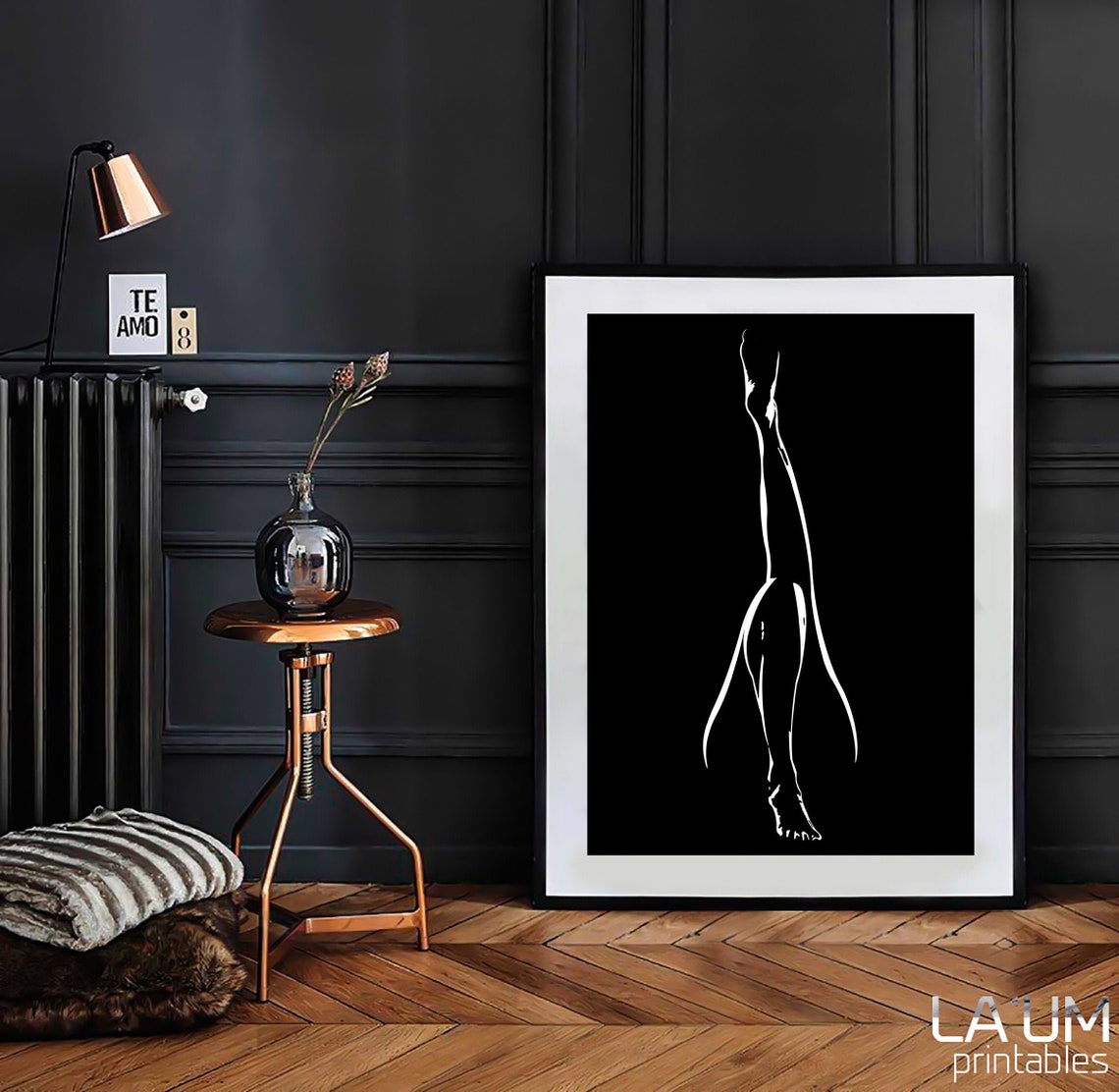 Silhouette of Woman's Legs Abstract Printable Art | Etsy