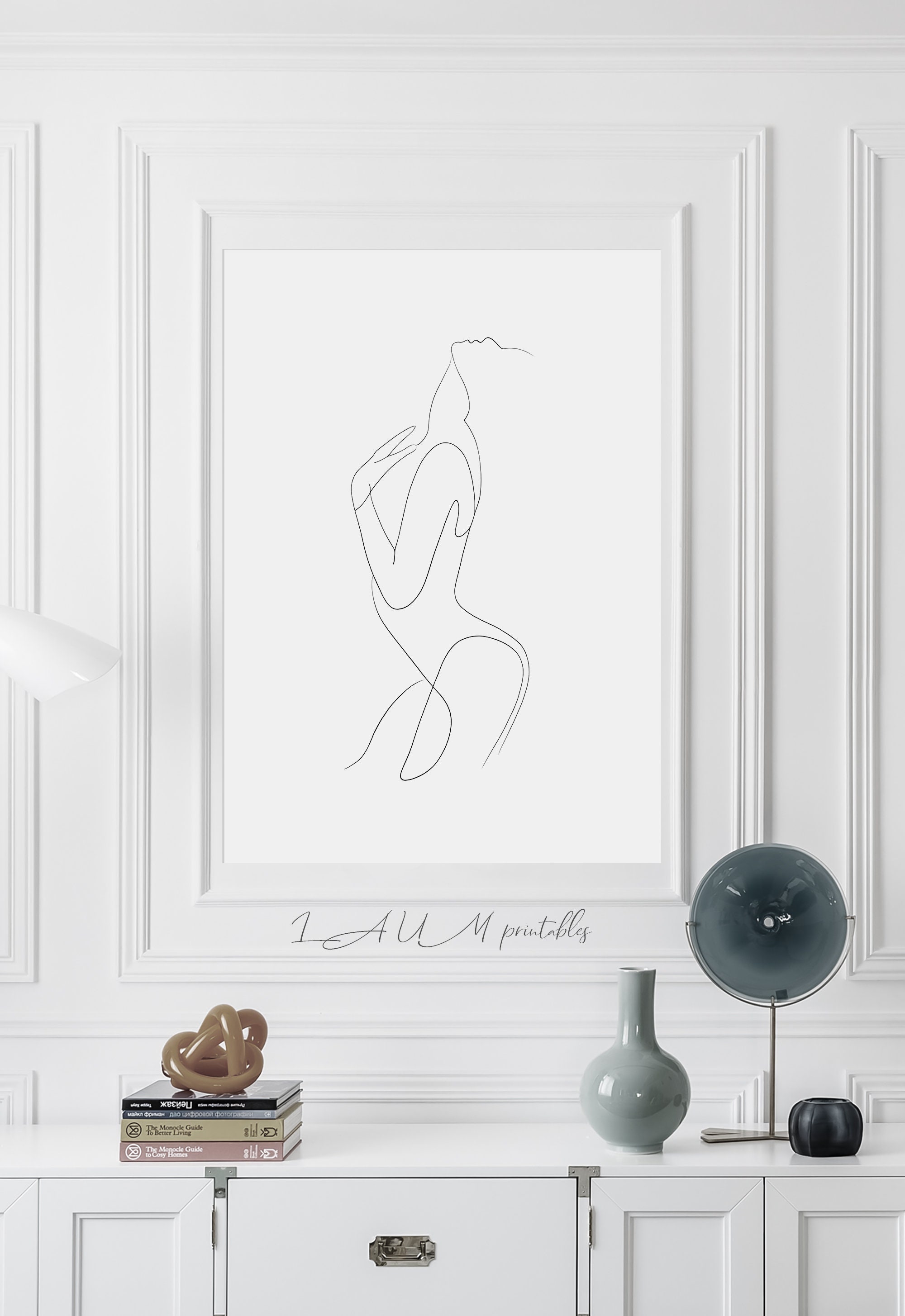 Woman's Body Silhouette Art Printable Art | Etsy
