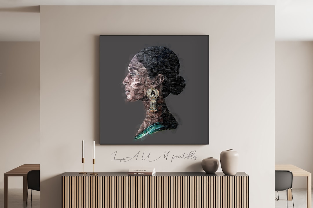 Abstract Women's Portrait Wall Art, Large Wall Art - Etsy