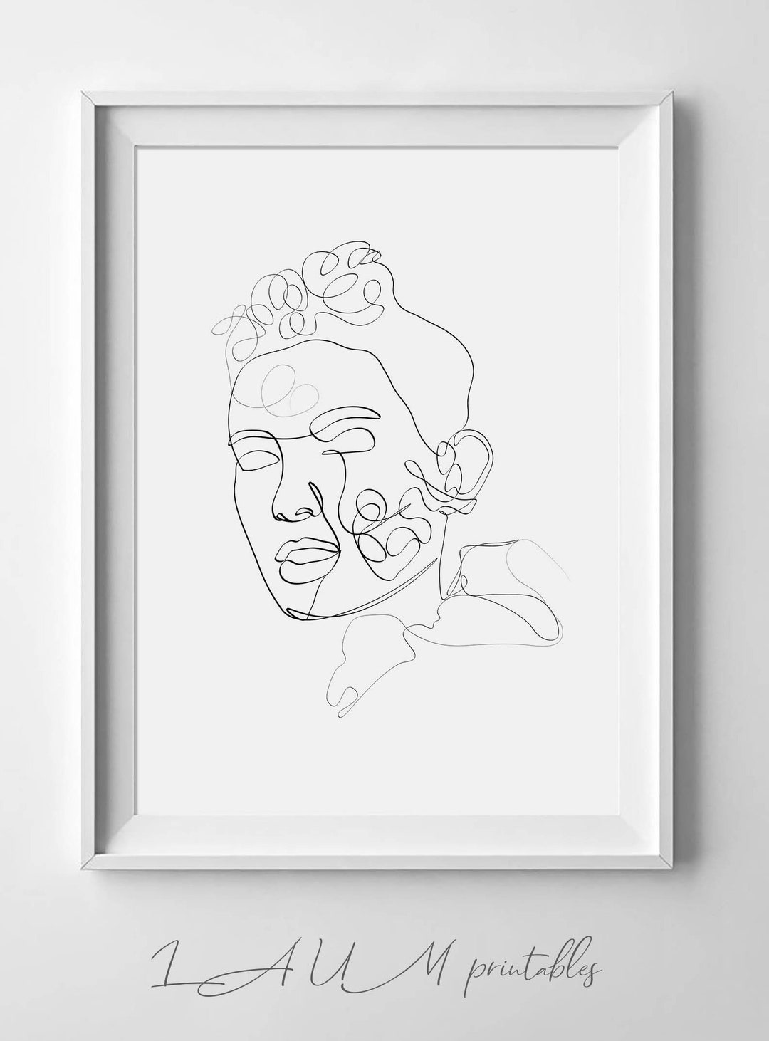 Women Portrait, Continuous Line Art, Two Variants - Etsy