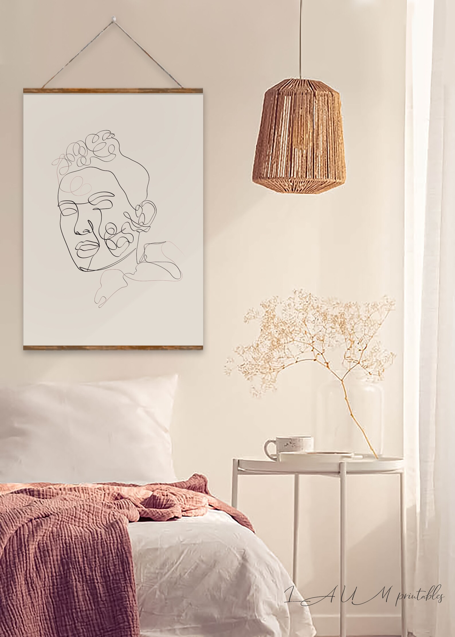 Women Portrait, Continuous Line Art, Two Variants - Etsy