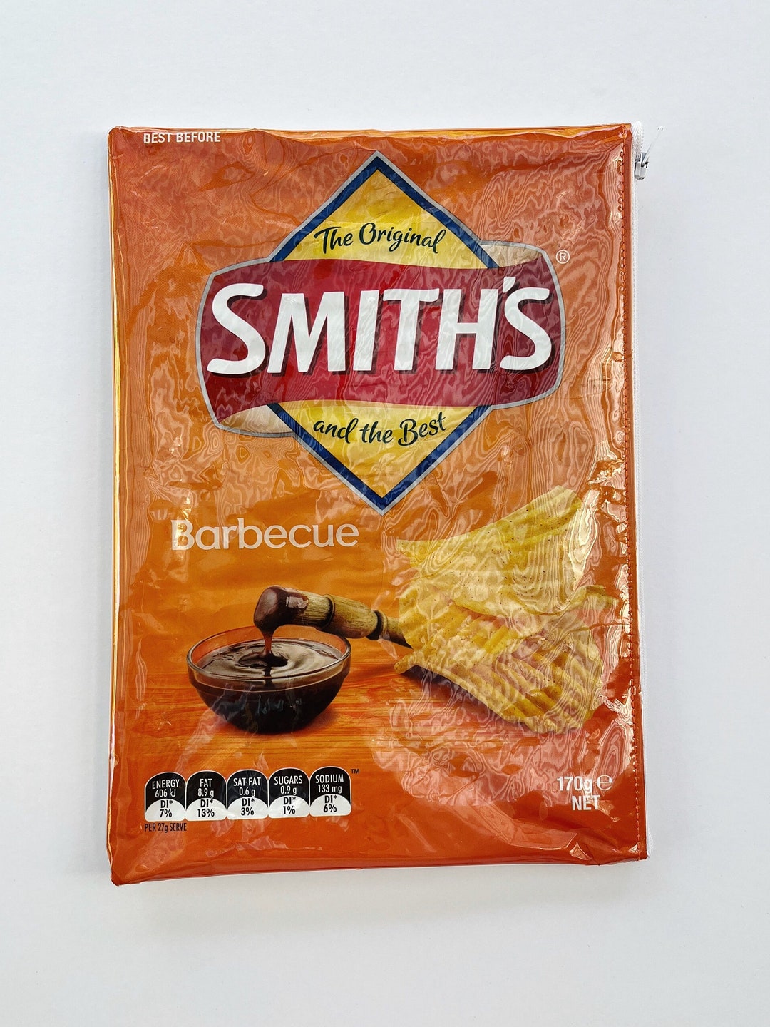 170g Barbecue Flavoured Potato Chip Bag. Our Zippered Bags Are Fabric ...