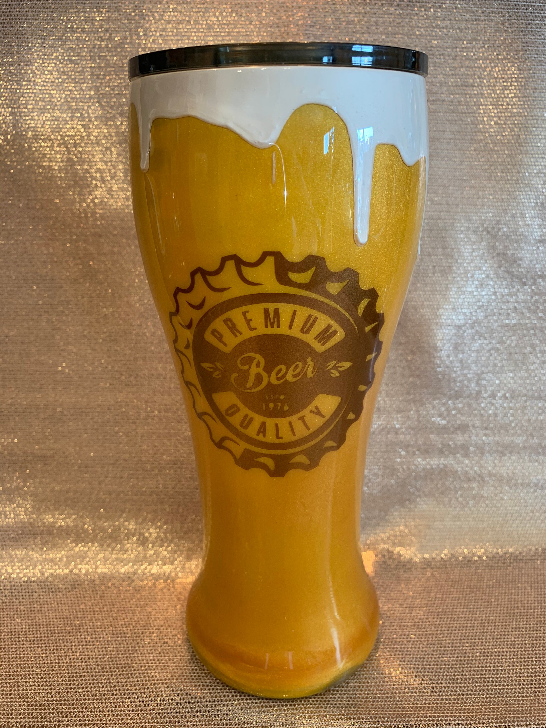 Dripping Beer Glass Pilsner Mug Tumbler - Etsy