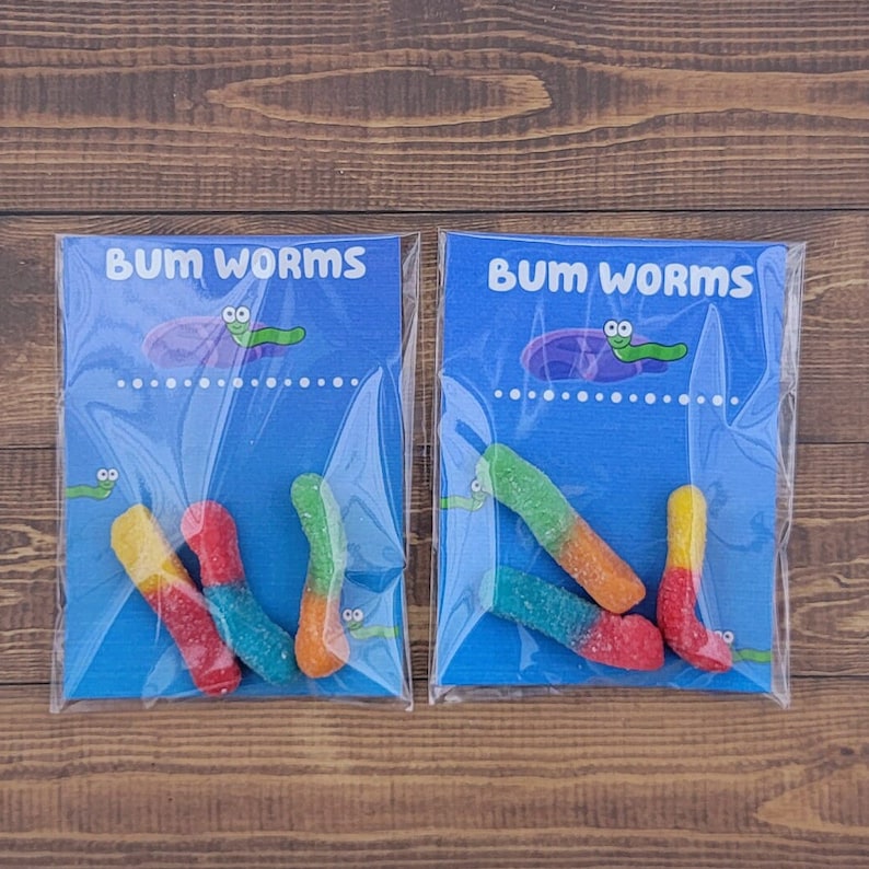 Bluey Inspired Bum Worms Party Favor Bum Worms Bluey Themed - Etsy ...