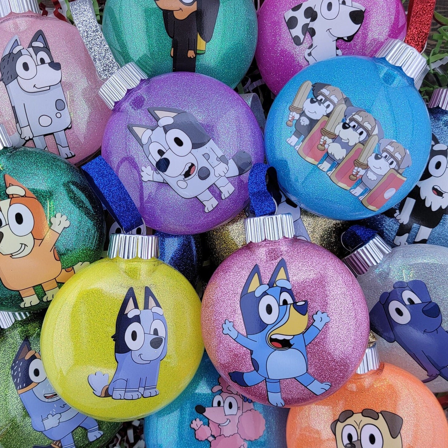 Bluey christmas ornament photos