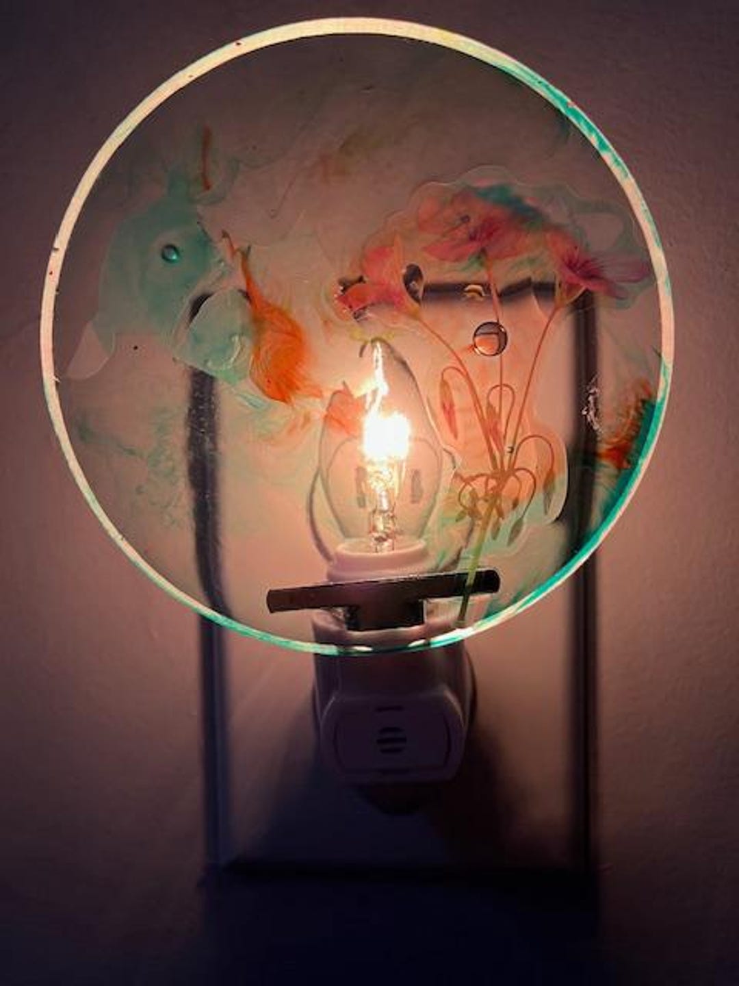 Nightlight Blue Cow Head - Etsy