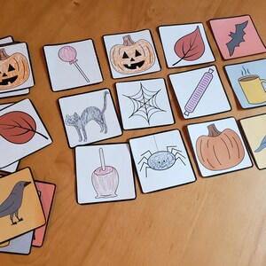 Printable Halloween Memory Game for Kids and Toddlers - Etsy