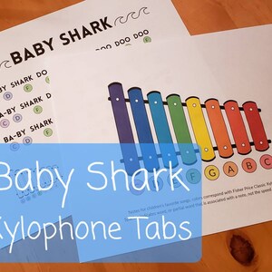Baby Shark Sheet Music - Xylophone - Etsy