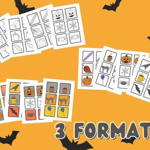 Printable Halloween Memory Game for Kids and Toddlers - Etsy