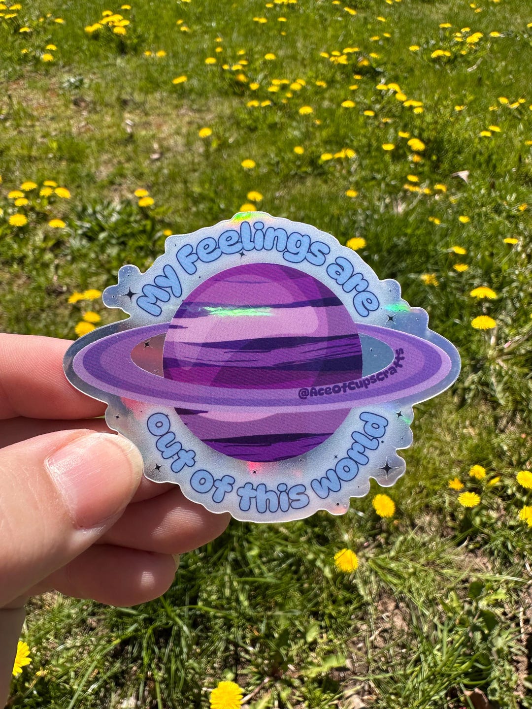 Holographic Space Sticker: My Feelings Are Out of This World Vinyl ...