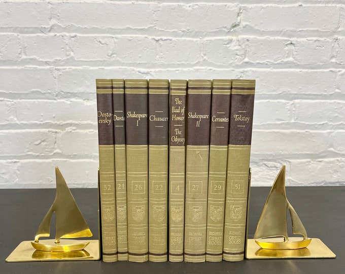 Set of Brass Sailboat Bookend Nautical - Etsy