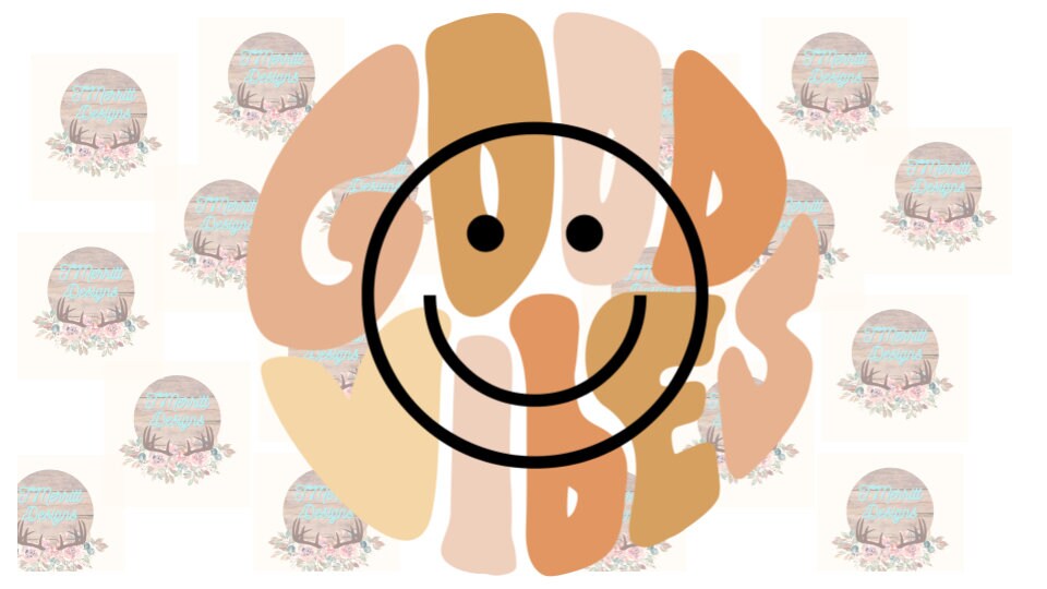 Good Vibes Smiley Face PNG Digital Download Sublimation - Etsy