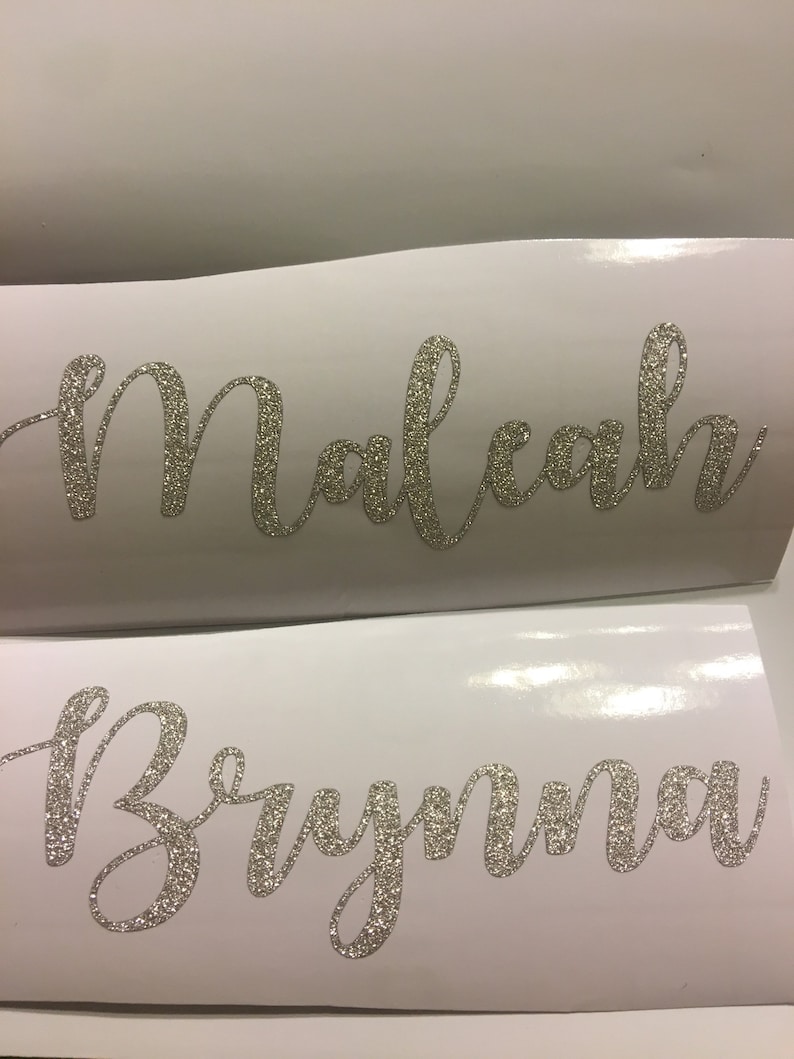 Glitter Name Decal Sparkly Name Personalized Name Decal | Etsy