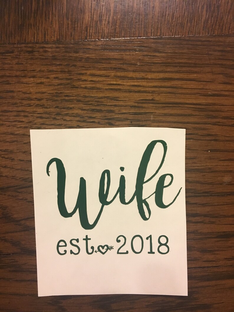 Wife decal for tumbler new wife sticker wifey wife car | Etsy