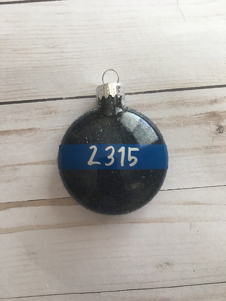 Thin Blue Line Gifts Police Ornaments Police Officer Back | Etsy