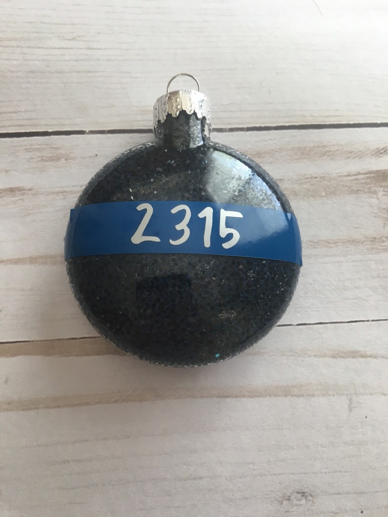 Thin Blue Line Gifts Police Ornaments Police Officer Back | Etsy