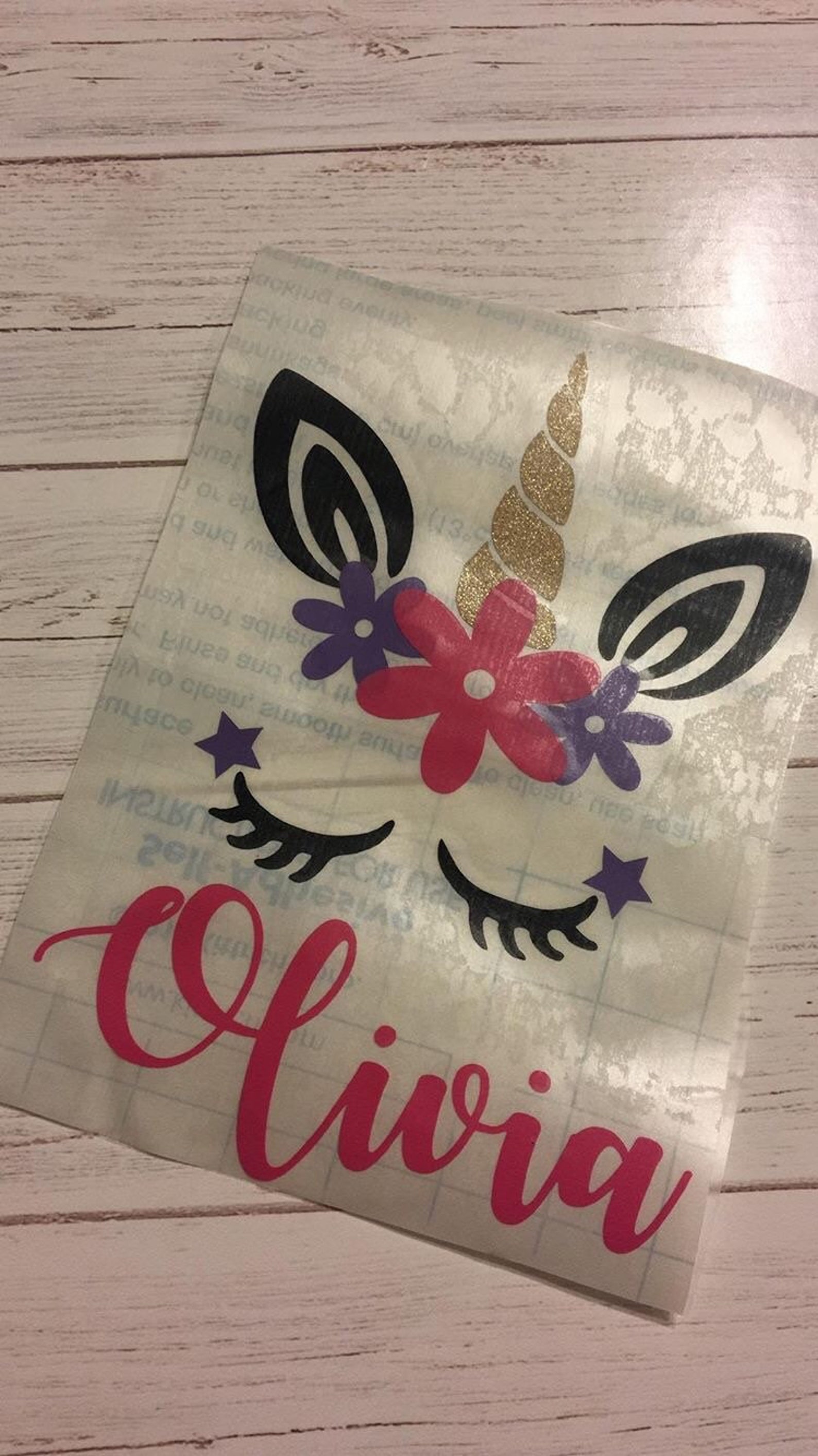 Diy Unicorn Sticker, Girls Decal for Water Bottles, Unicorn Party Favor ...