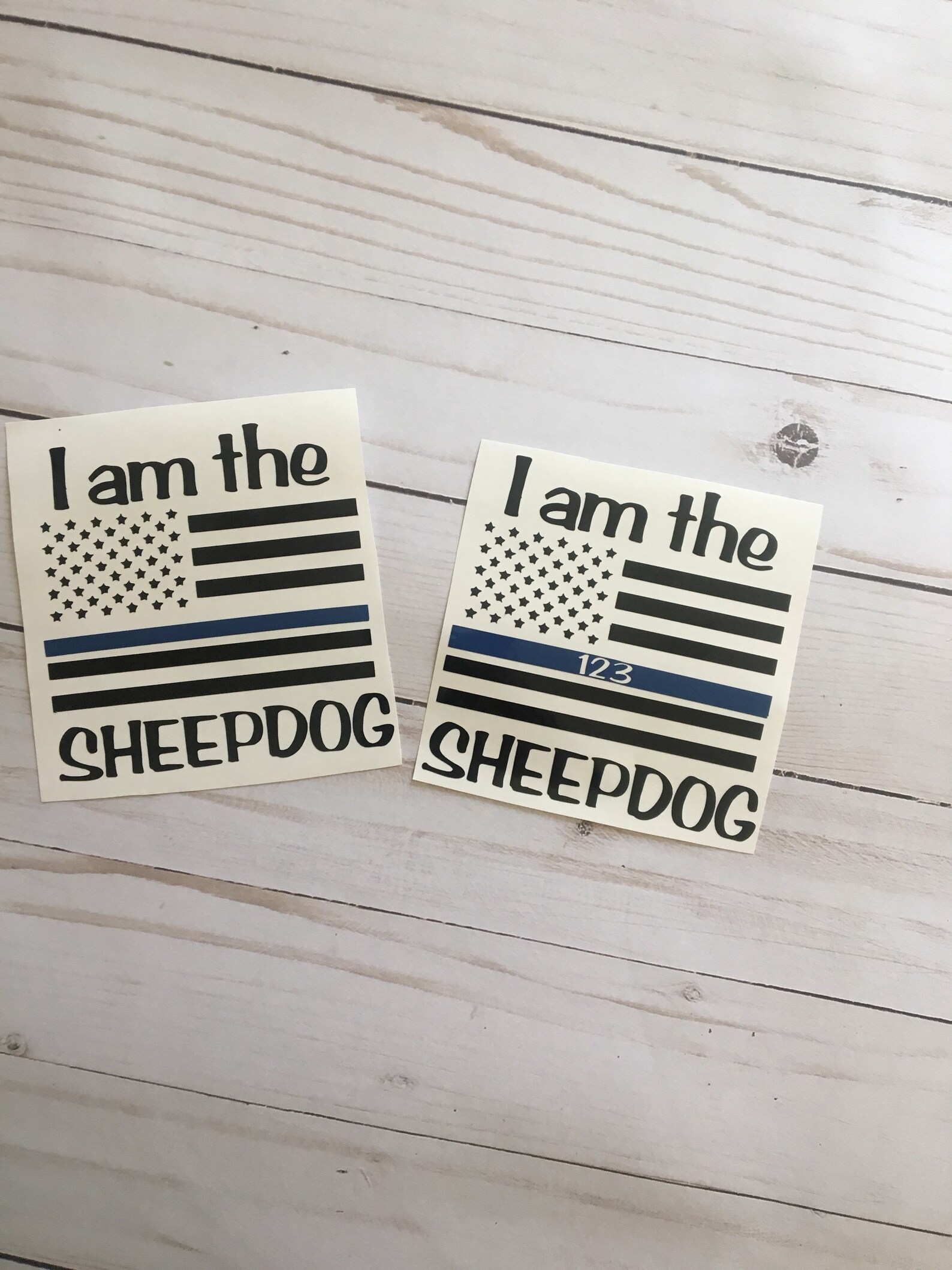 Thin Blue Line Decals Can Be Custom With Badge Number I Am - Etsy