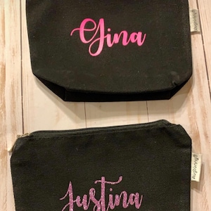 Personalized Makeup Pouch , Makeup Bag With Names, Personalized ...
