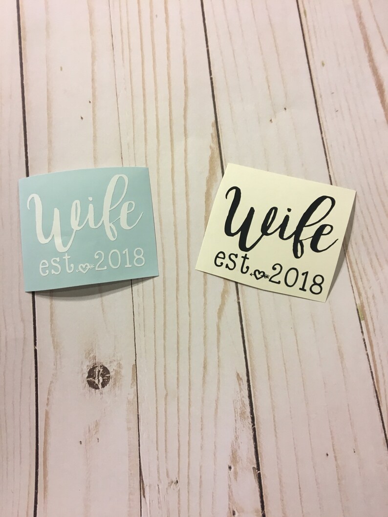 Wife decal for tumbler new wife sticker wifey wife car | Etsy
