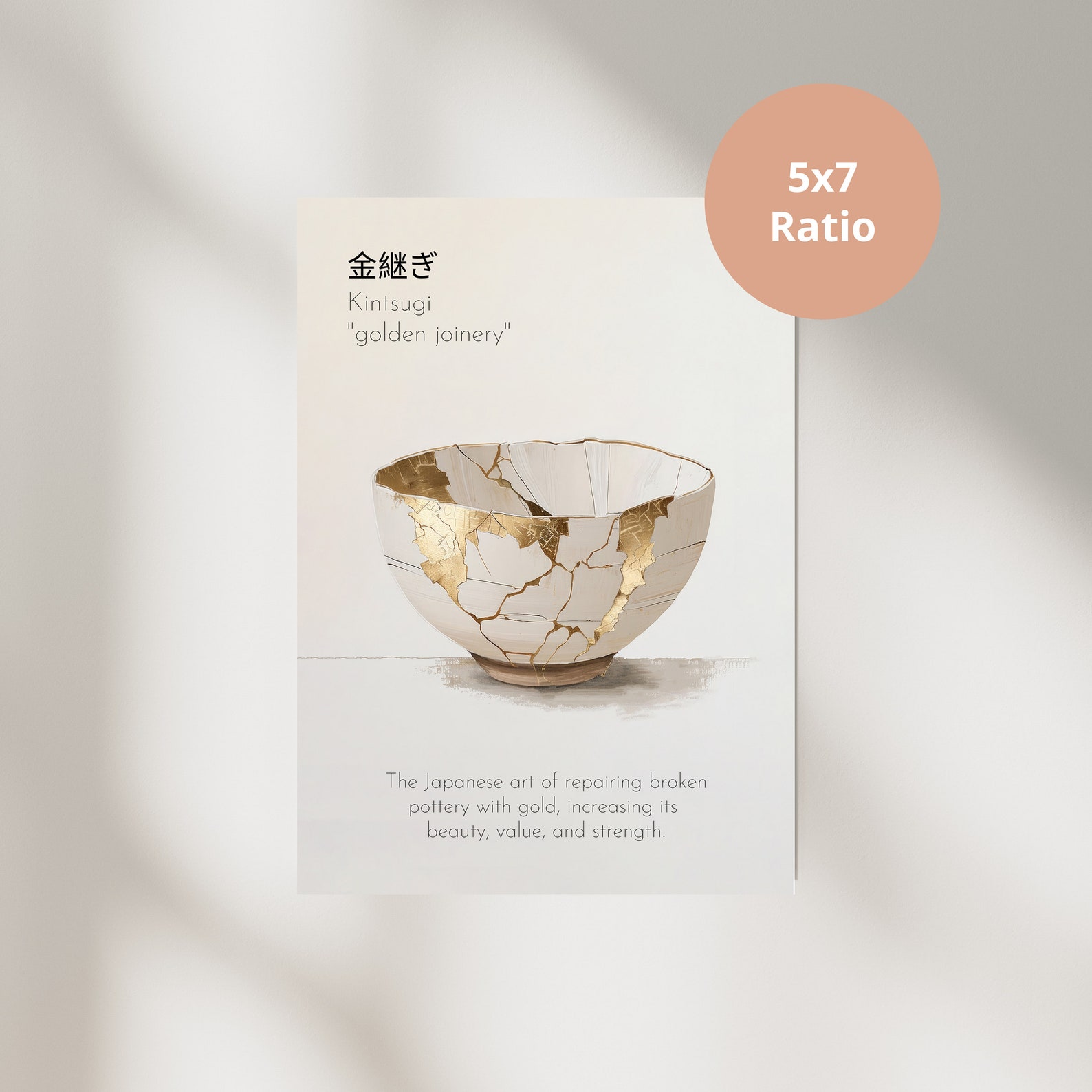 Kintsugi Wall Art Meaningful Gift Kintsugi Painting Bowl Kintsugi ...