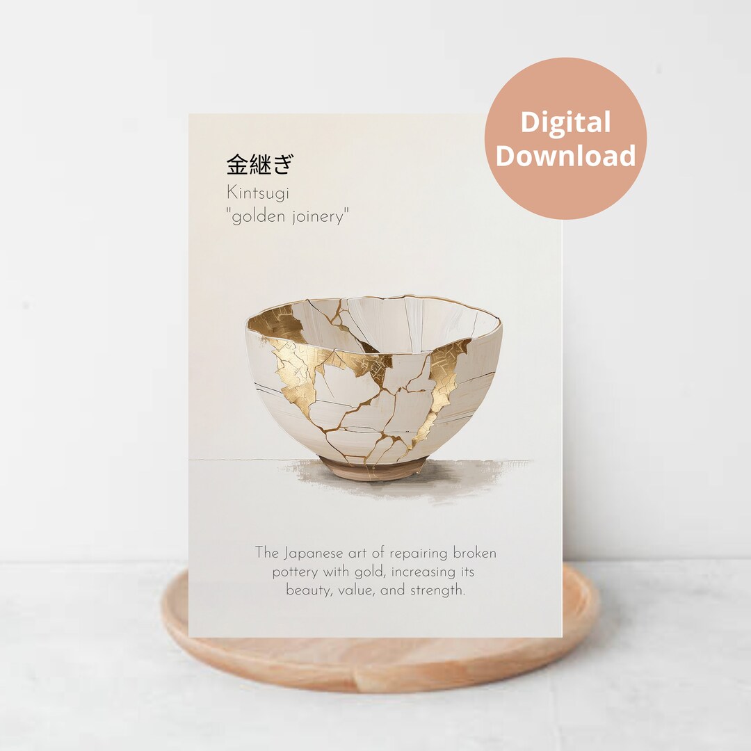 Kintsugi Wall Art Meaningful Gift Kintsugi Painting Bowl Kintsugi ...