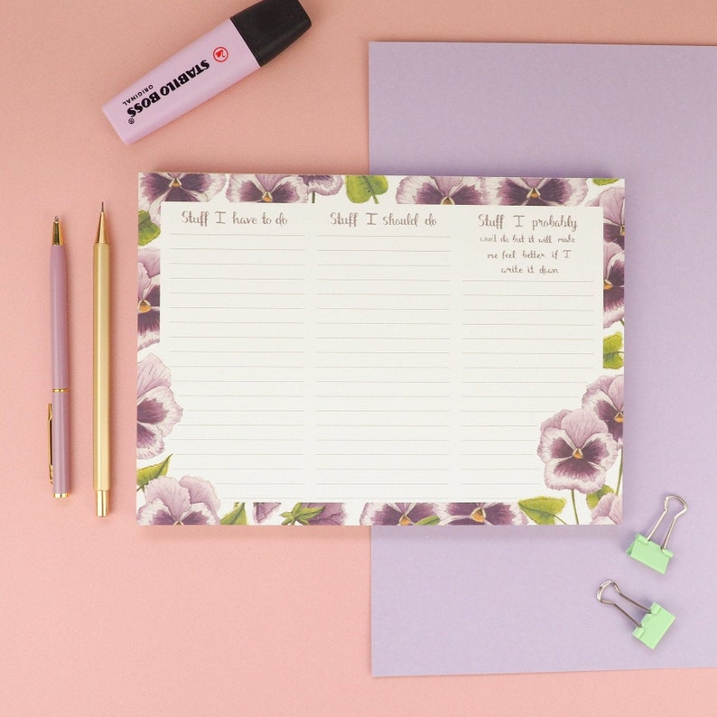 Funny Notepad Funny To do List Magnetic Notepad Floral Notepad | Etsy Funny Notepad Funny To do List Magnetic Notepad Floral Notepad | Etsy