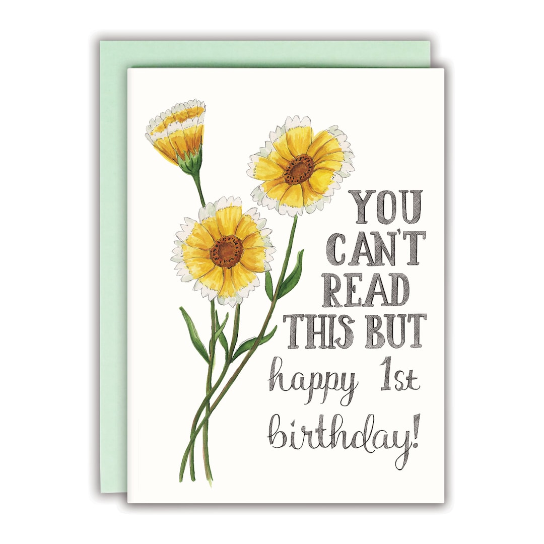 Funny 1st Birthday Card First Birthday Card Funny Baby Card - You Can't ...