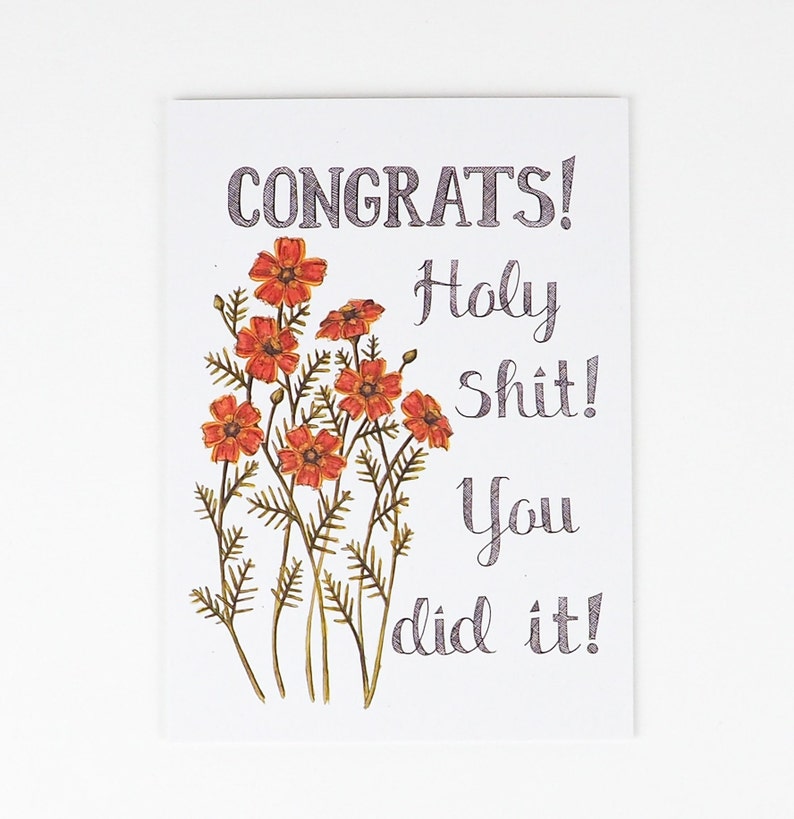 Congratulations Card Funny Congrats Card Proud of You Card - Etsy