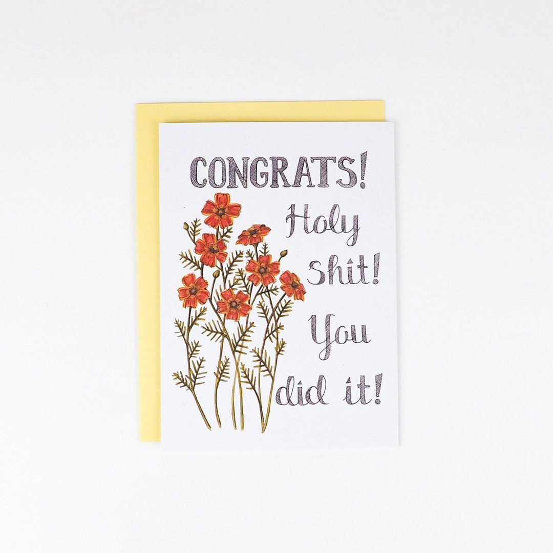 Congratulations Card Funny Congrats Card Proud of You Card - Etsy