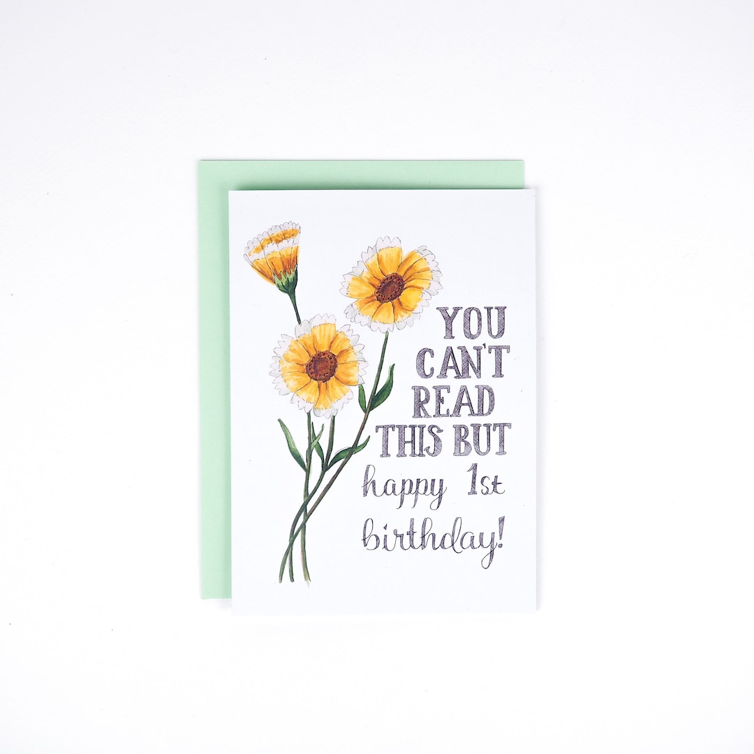 Funny 1st Birthday Card First Birthday Card Funny Baby Card - Etsy
