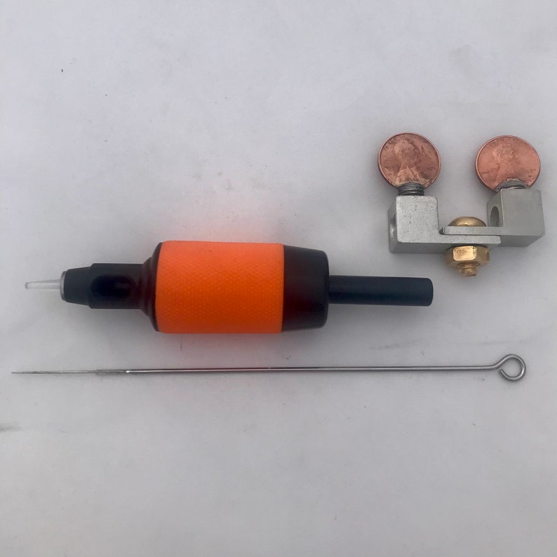 Stick & Poke Tattoo Needle, Grip, Ink Tube and Tool. Traditional Asian ...