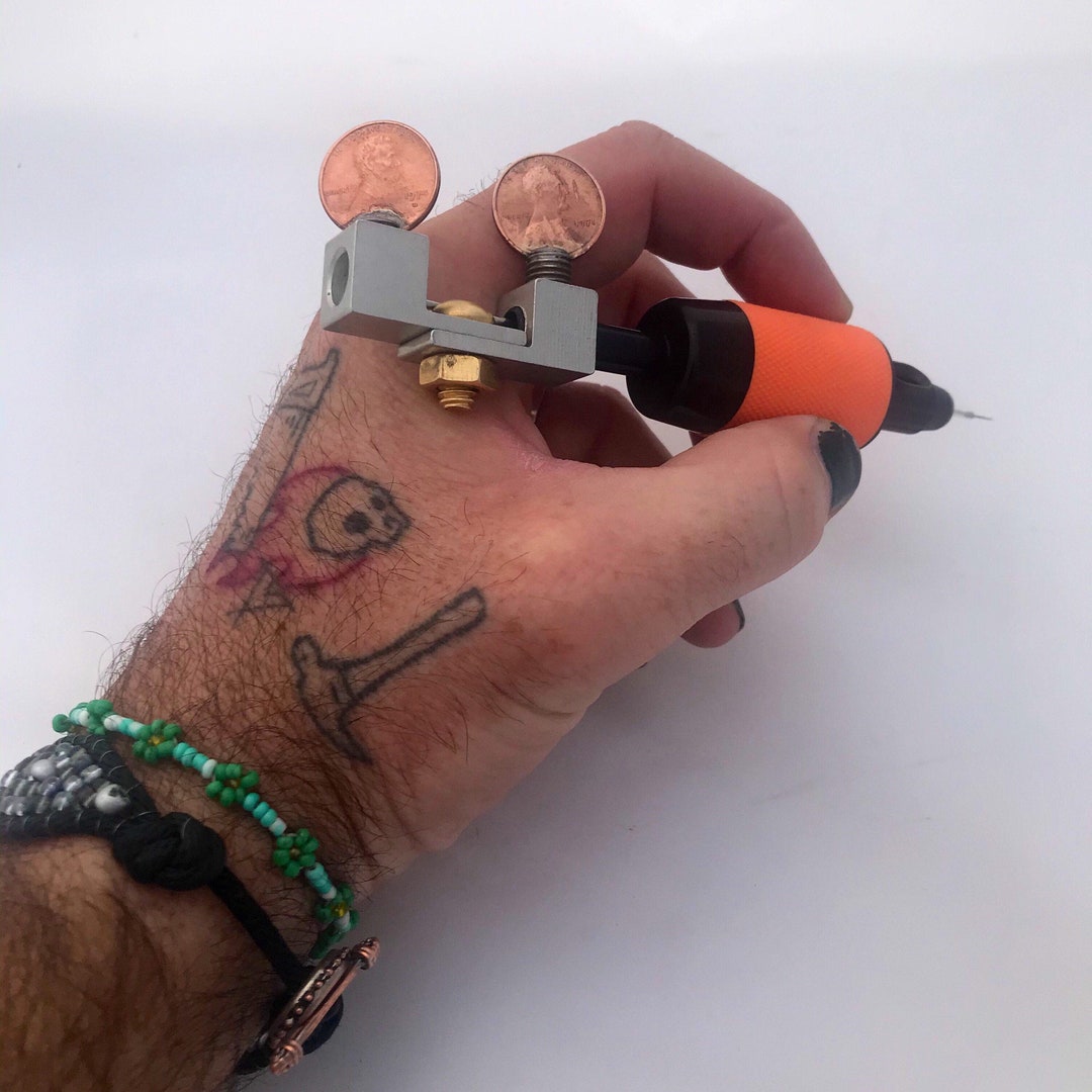 Stick & Poke Tattoo Needle, Grip, Ink Tube and Tool. Traditional Asian ...