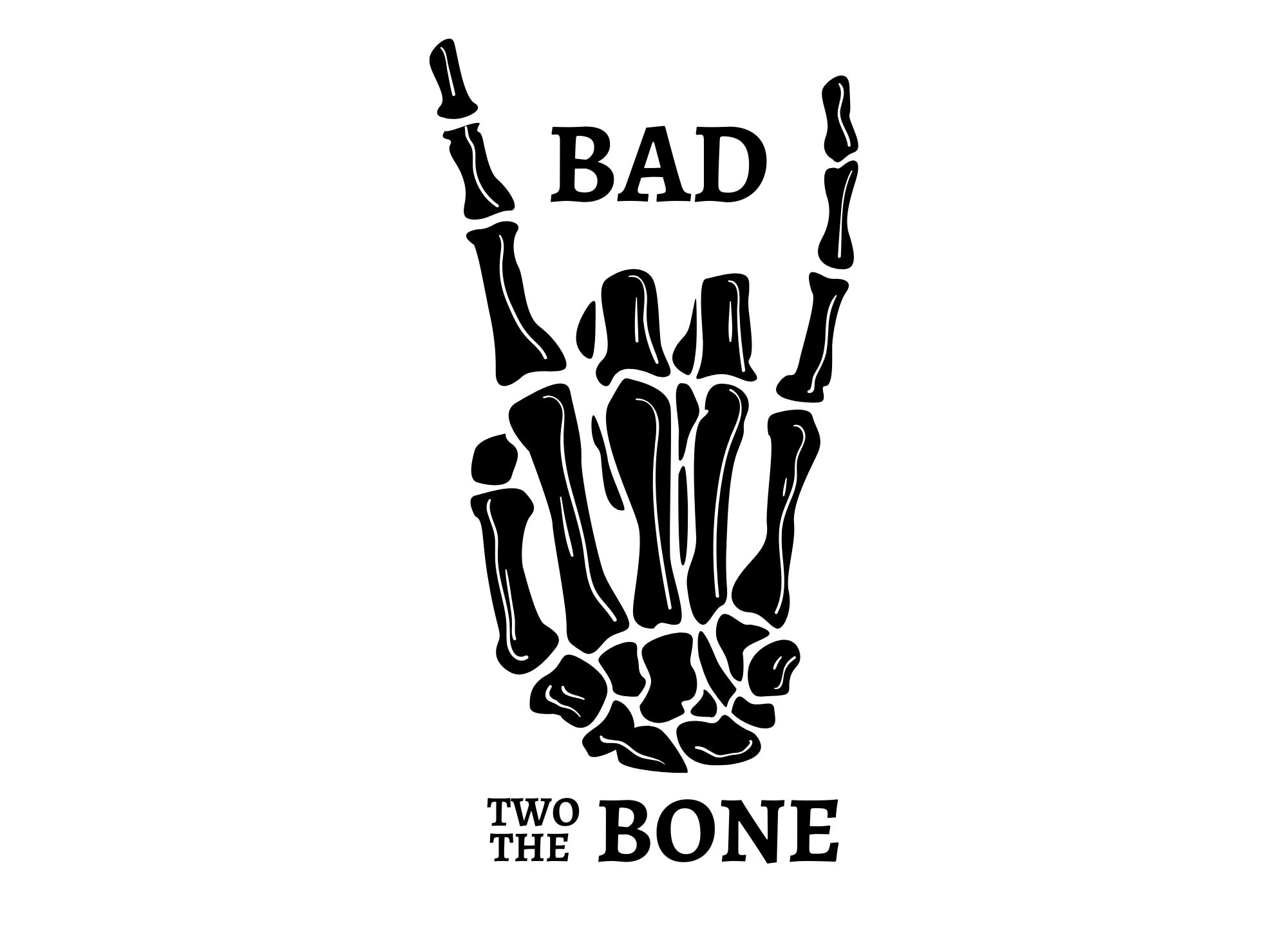 Bad Two the Bone, Second Birthday, Digital Download, Seasonal Clipart ...