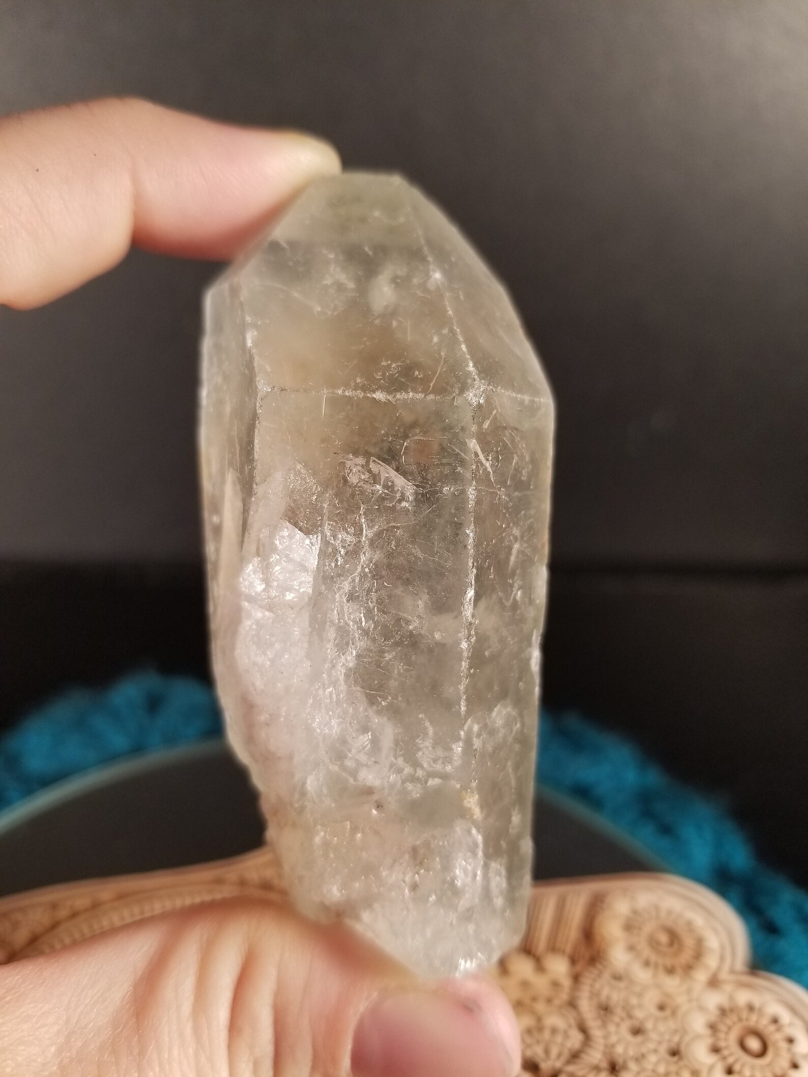 Large Garden Quartz Quartz Point Natural Lodolite Point Scenic | Etsy
