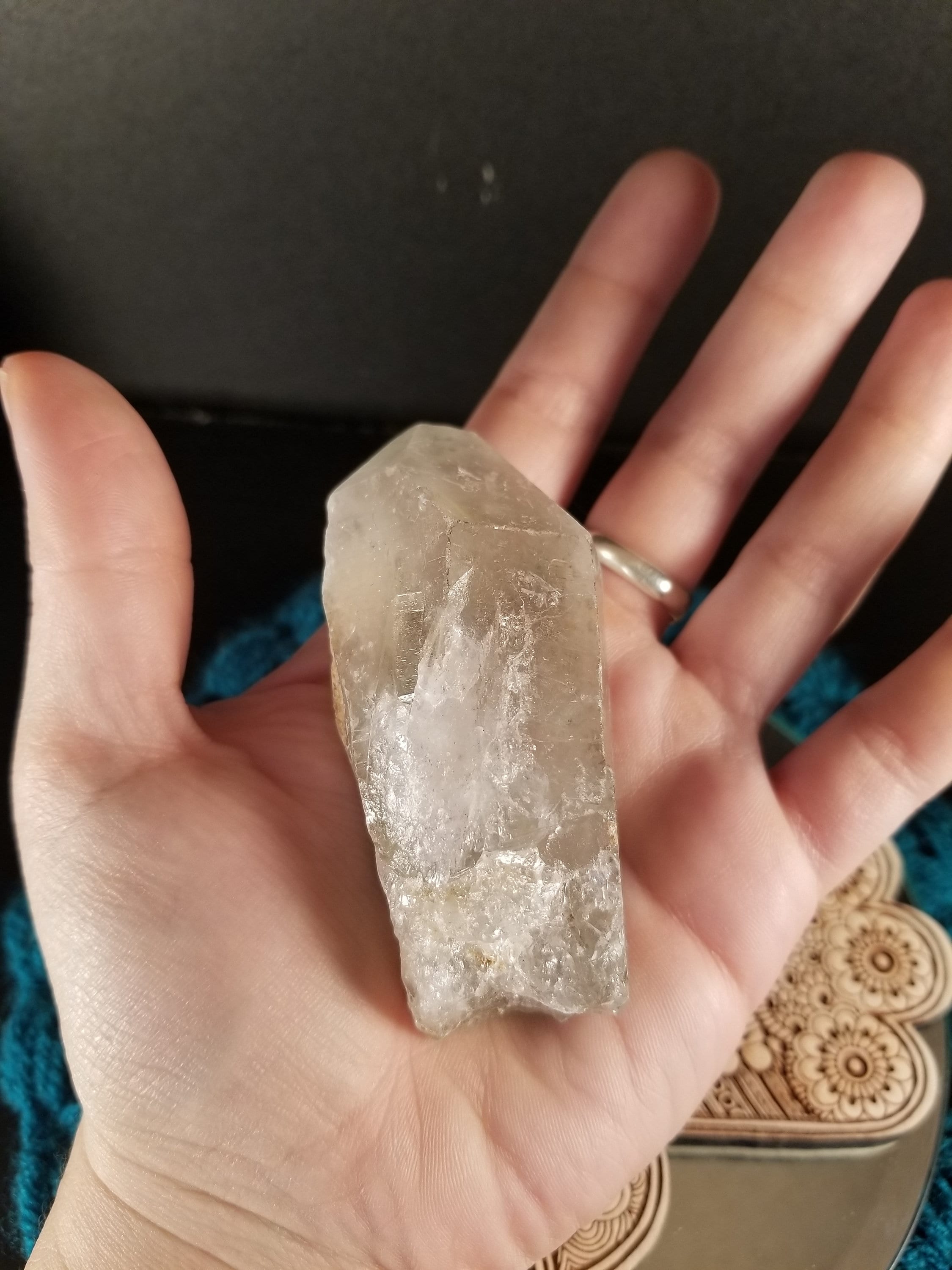 Large Garden Quartz Quartz Point Natural Lodolite Point Scenic Quartz ...