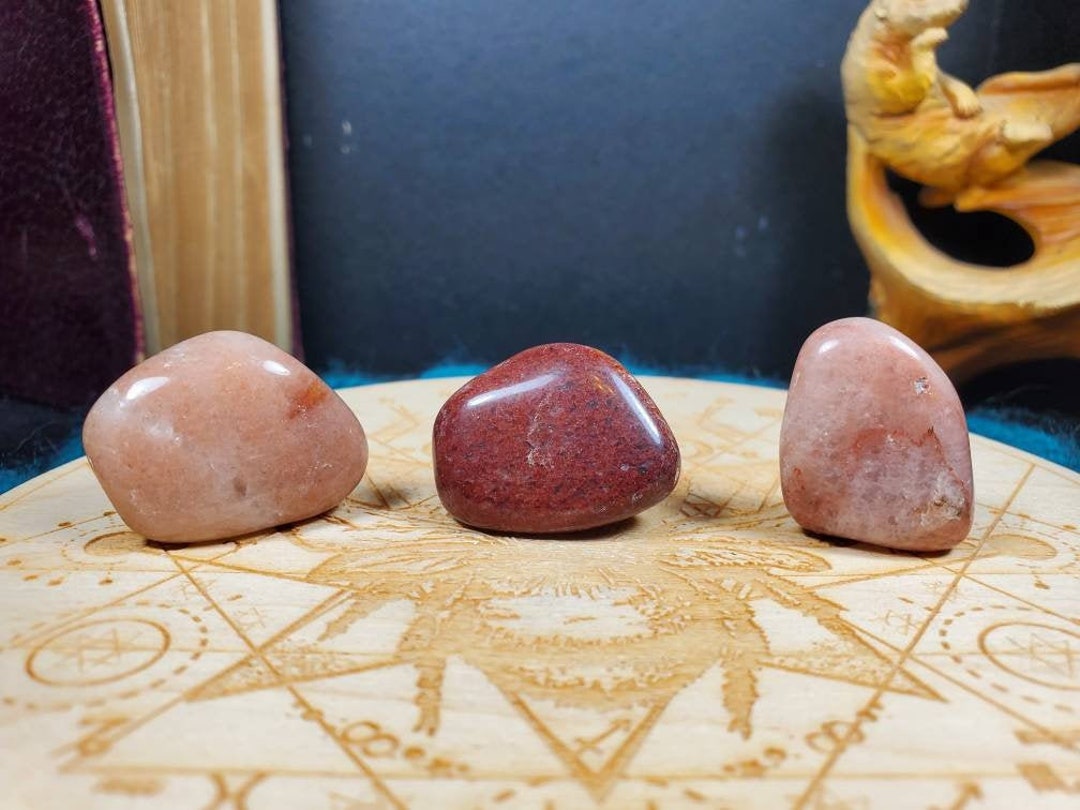 Red Quartz Tumble Crystal Strawberry Quartz Polished Yellow Quartz ...