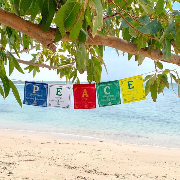 Peace Prayer Flags - Etsy