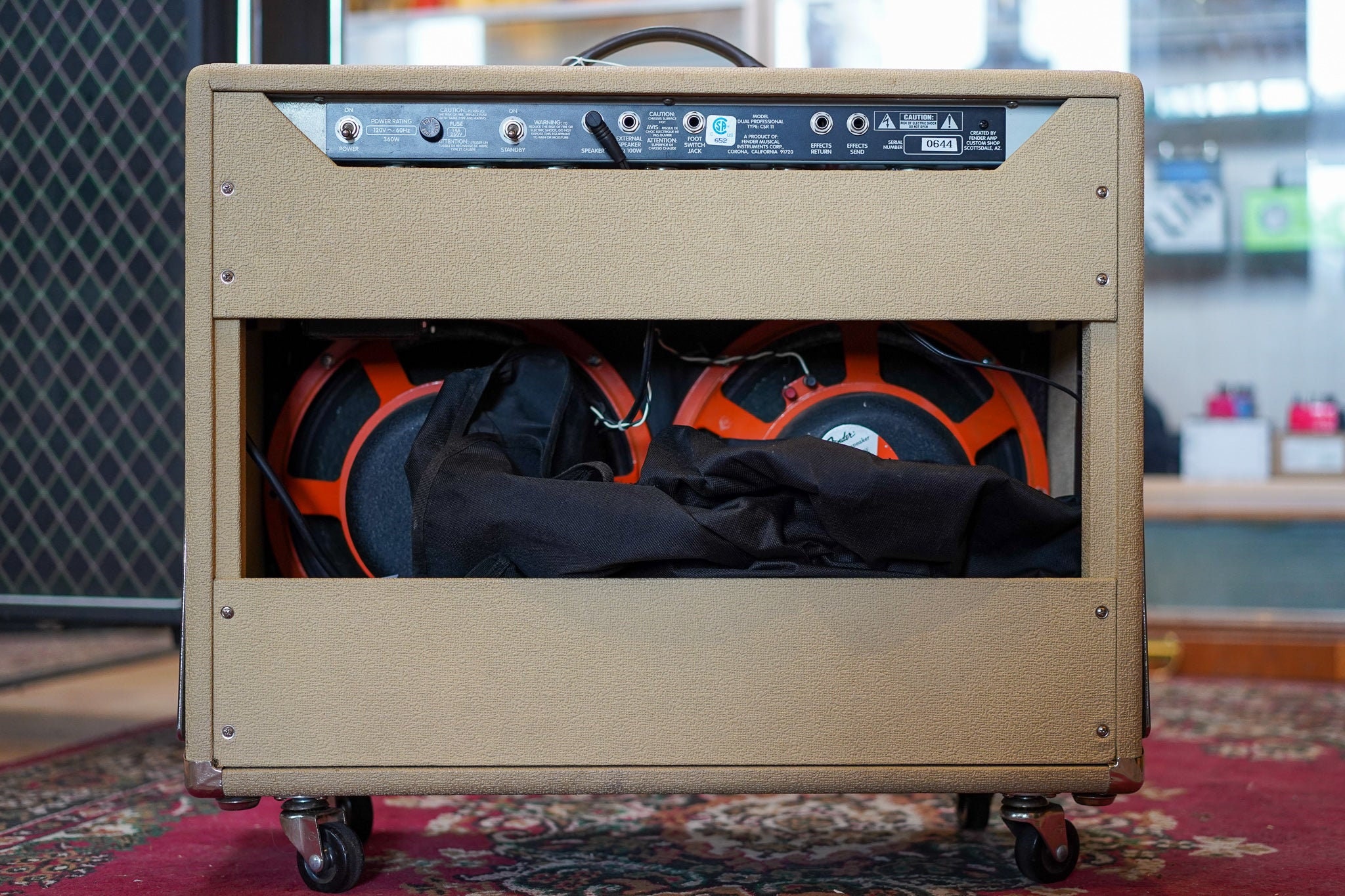 1996 Fender Custom Shop Dual Professional 2x12 Combo Amplifier W/cover ...