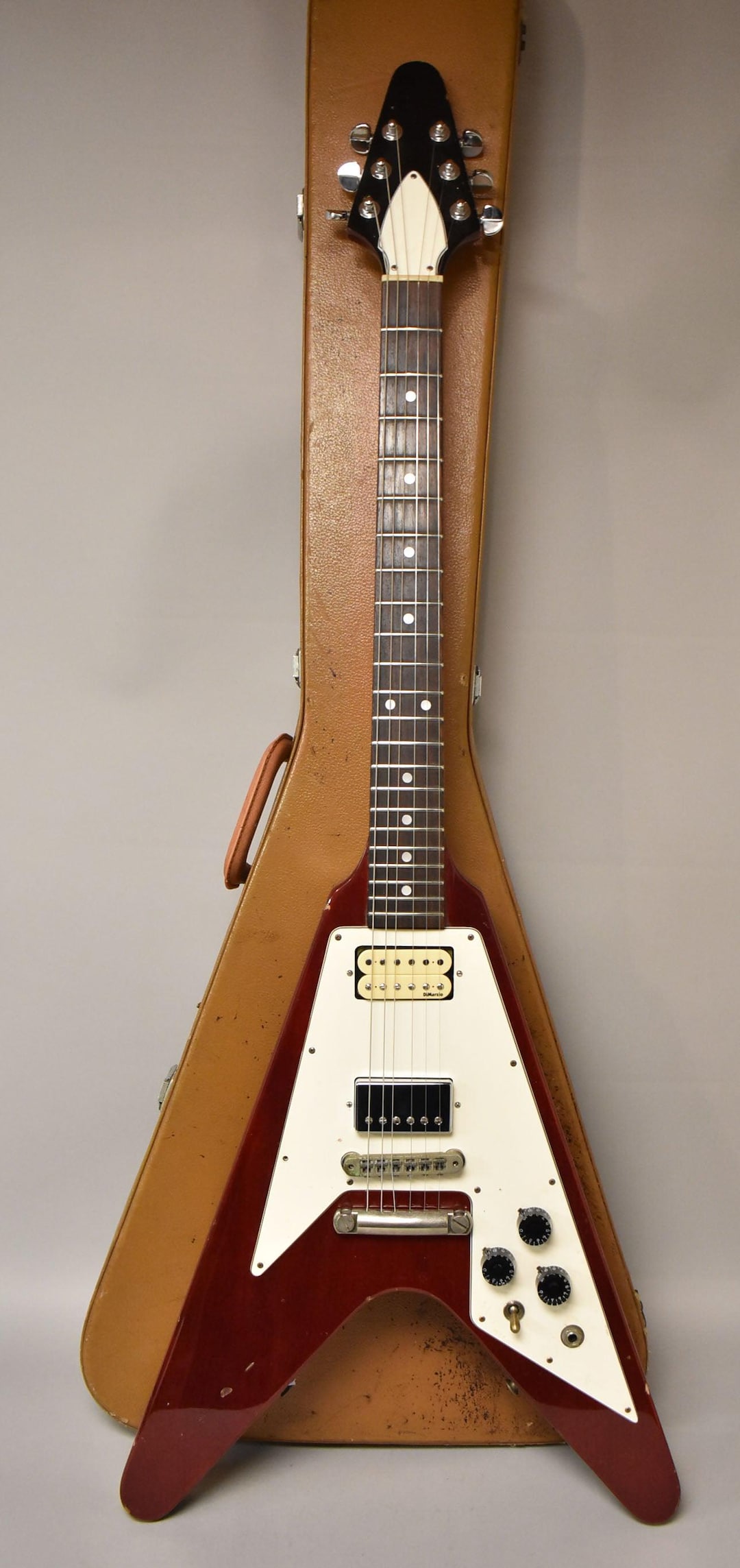 1981 Aria Pro FV-650 Flying V Cherry Red MIJ W/ohsc Like Van Halen - Etsy