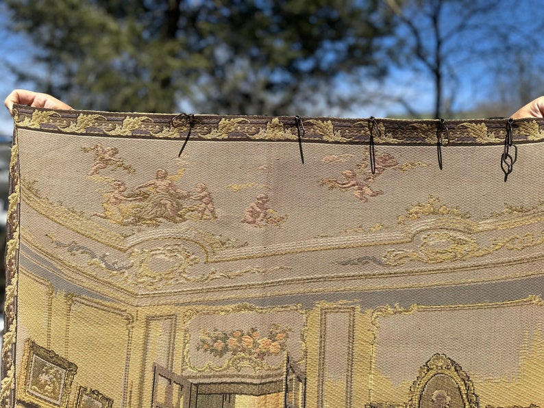 Antique Victorian Influenced Wall Hanging Tapestry ,55" X 36" Inches ...